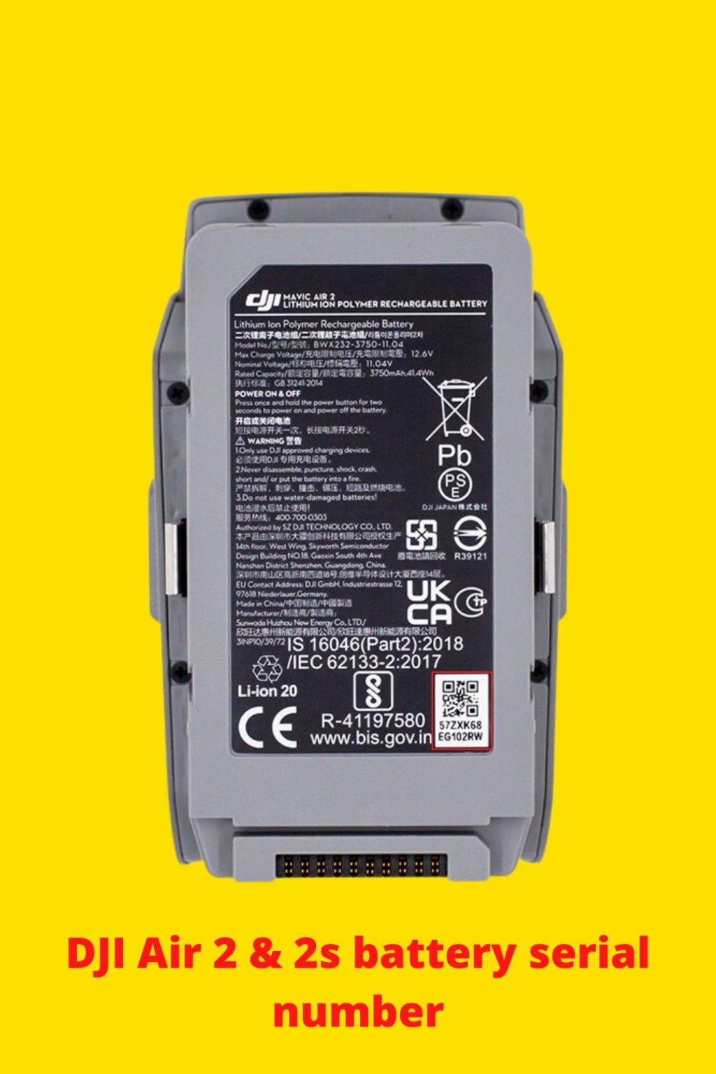 Where to Find DJI Mavic Air 2 Serial Number? | FlyThatDrone